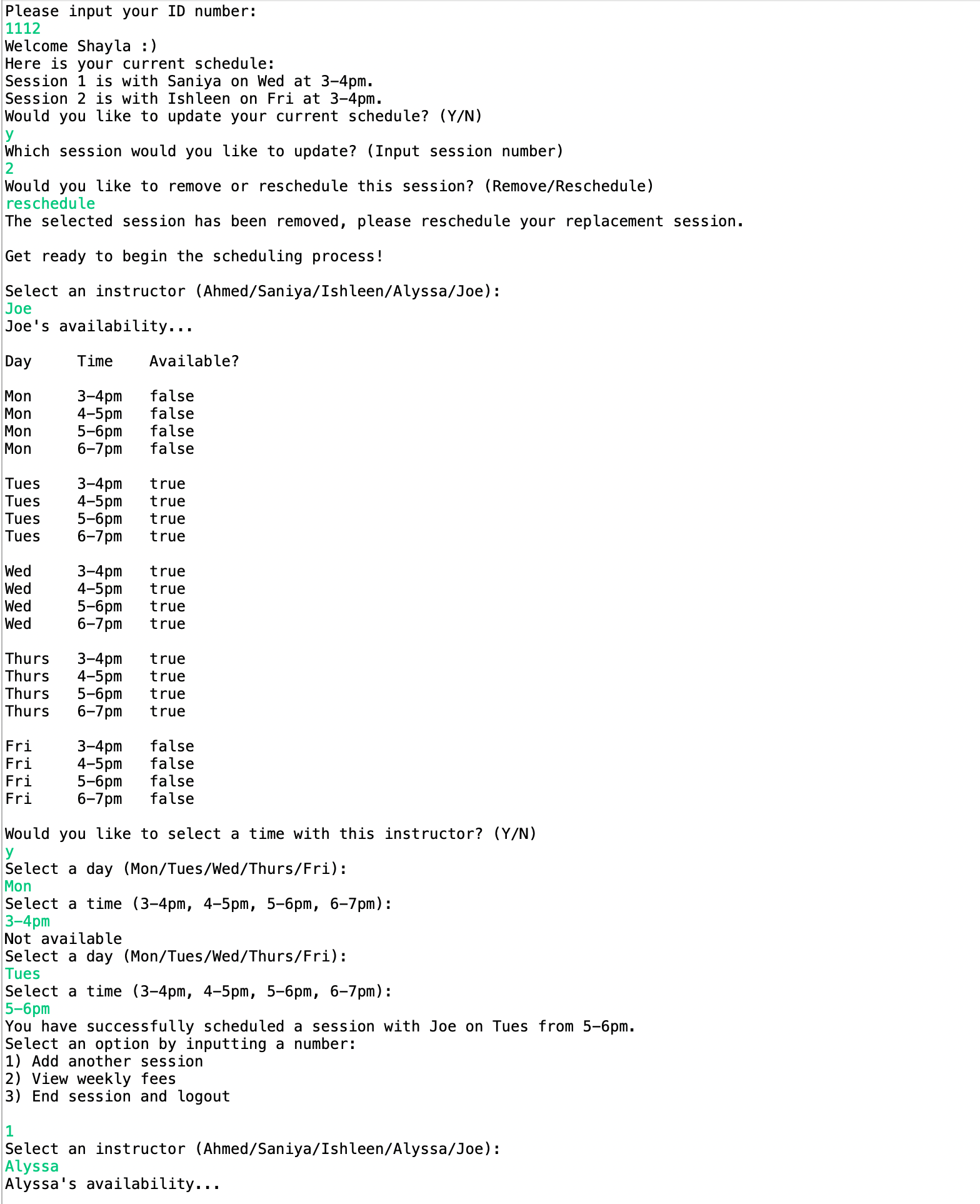 GitHub - Nada-Elhossiny/Management-System: A student schedule management system designed for ...