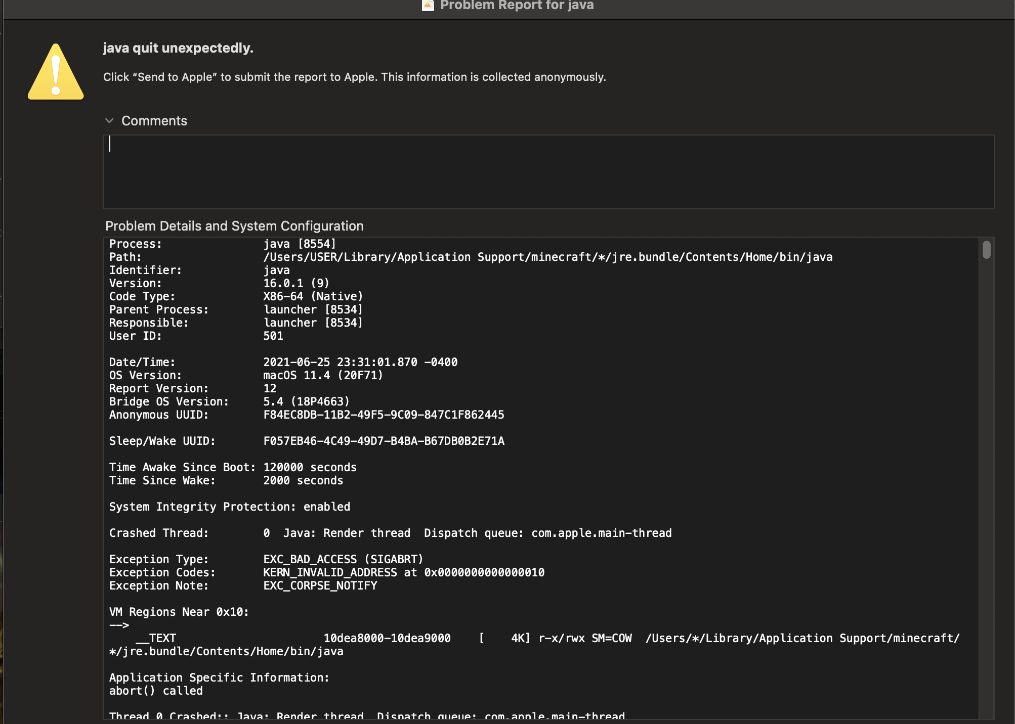 Game Crash when loading world · Issue #5864 · sp614x/optifine · GitHub
