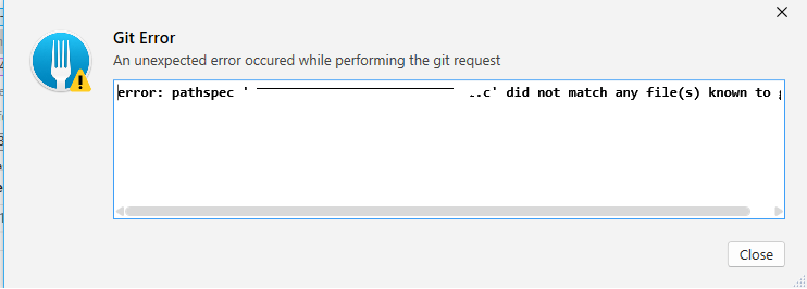 New error in 1.67 - external diff gives error on branch · Issue #1342 · fork-dev/TrackerWin · GitHub