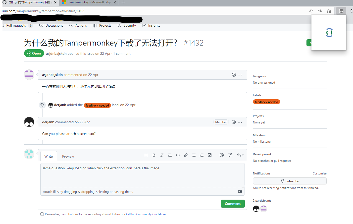 为什么我的Tampermonkey下载了无法打开？ · Issue #1492 · Tampermonkey/tampermonkey · GitHub