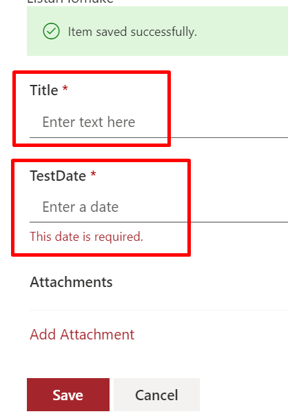 In react-list-form webpart, validation not firing for required list fields before saving the ...