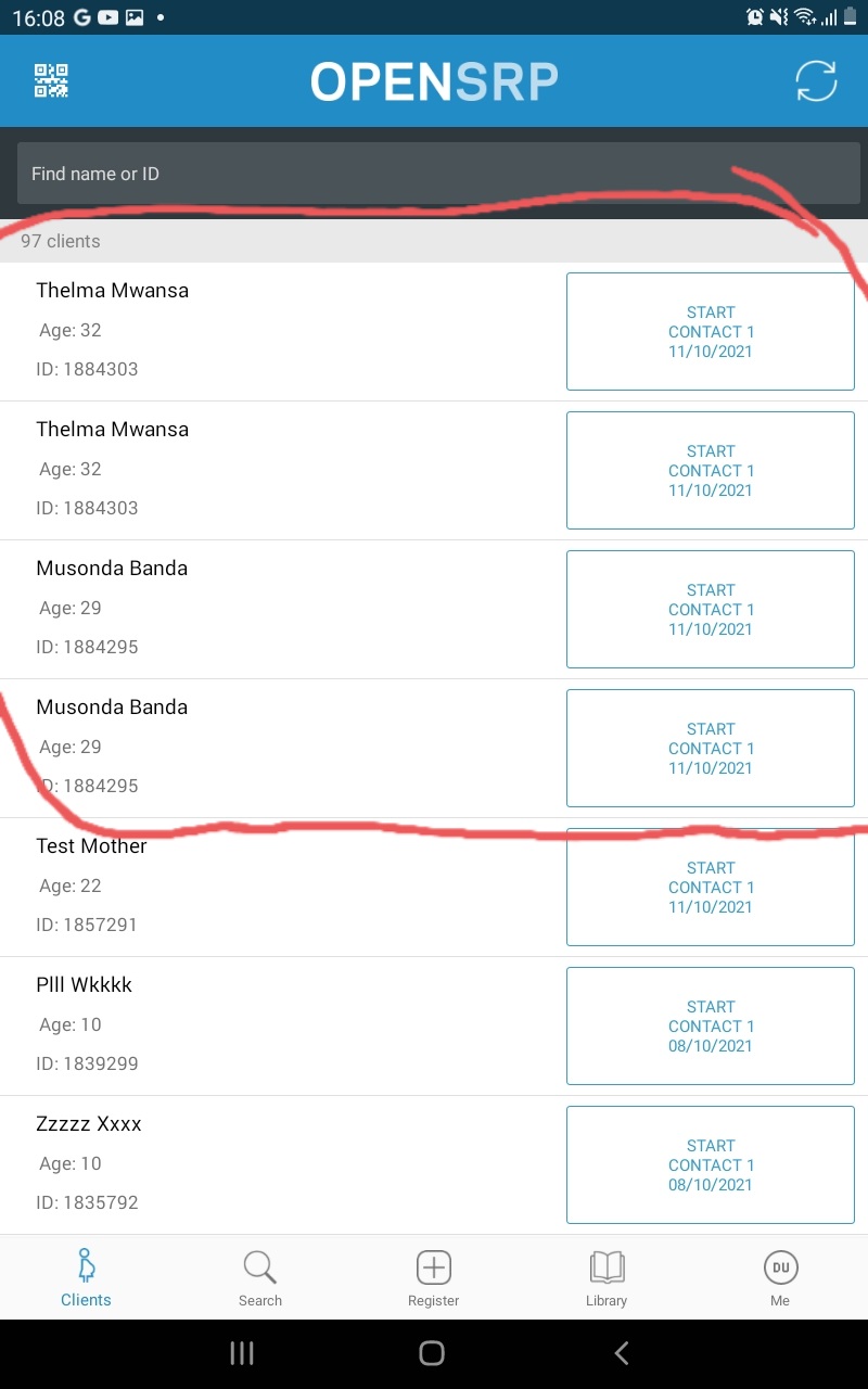 After registering a client, the details are duplicated on the landing page · Issue #42 ...