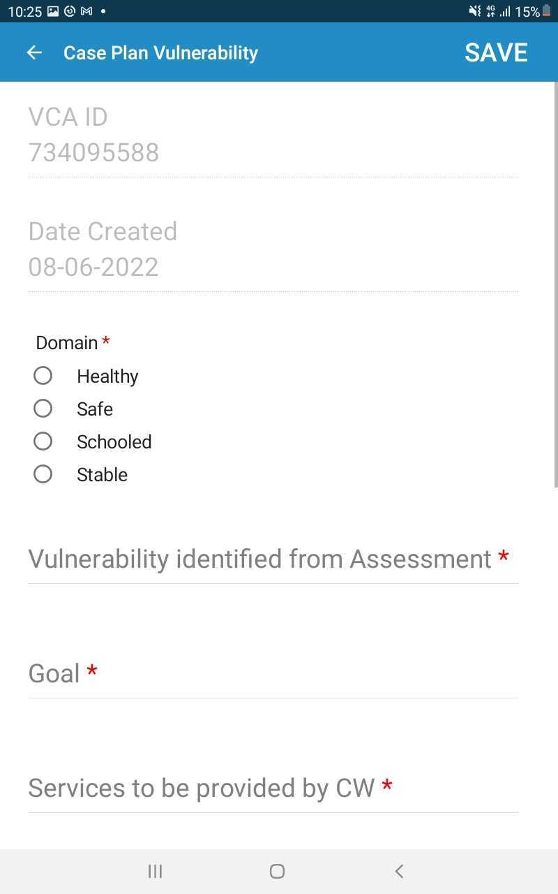 On the VCA case plan HIV management for HIV+ VCAs should show when the ...