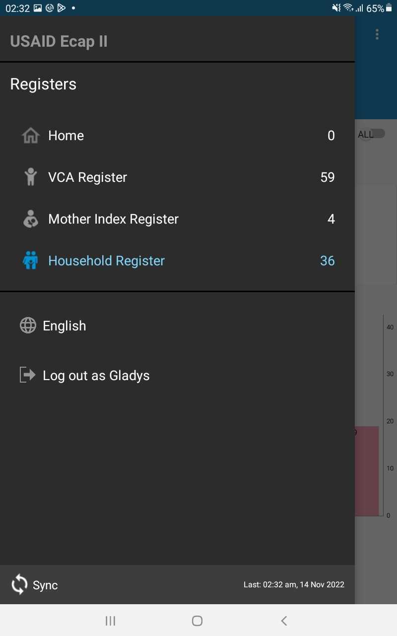 After DELETING the households, VCAs and mothers and syncing the data as instructed in the ...