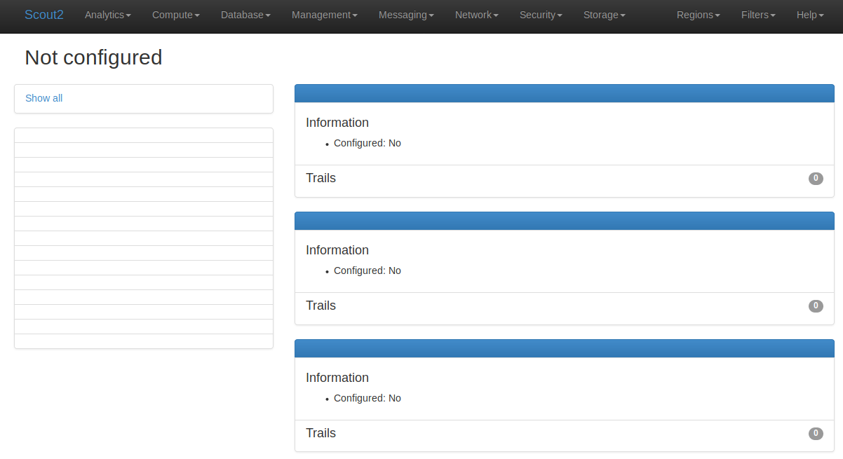 Cloudtrail not configured / Shows empty region list on the left menu · Issue #300 · nccgroup ...