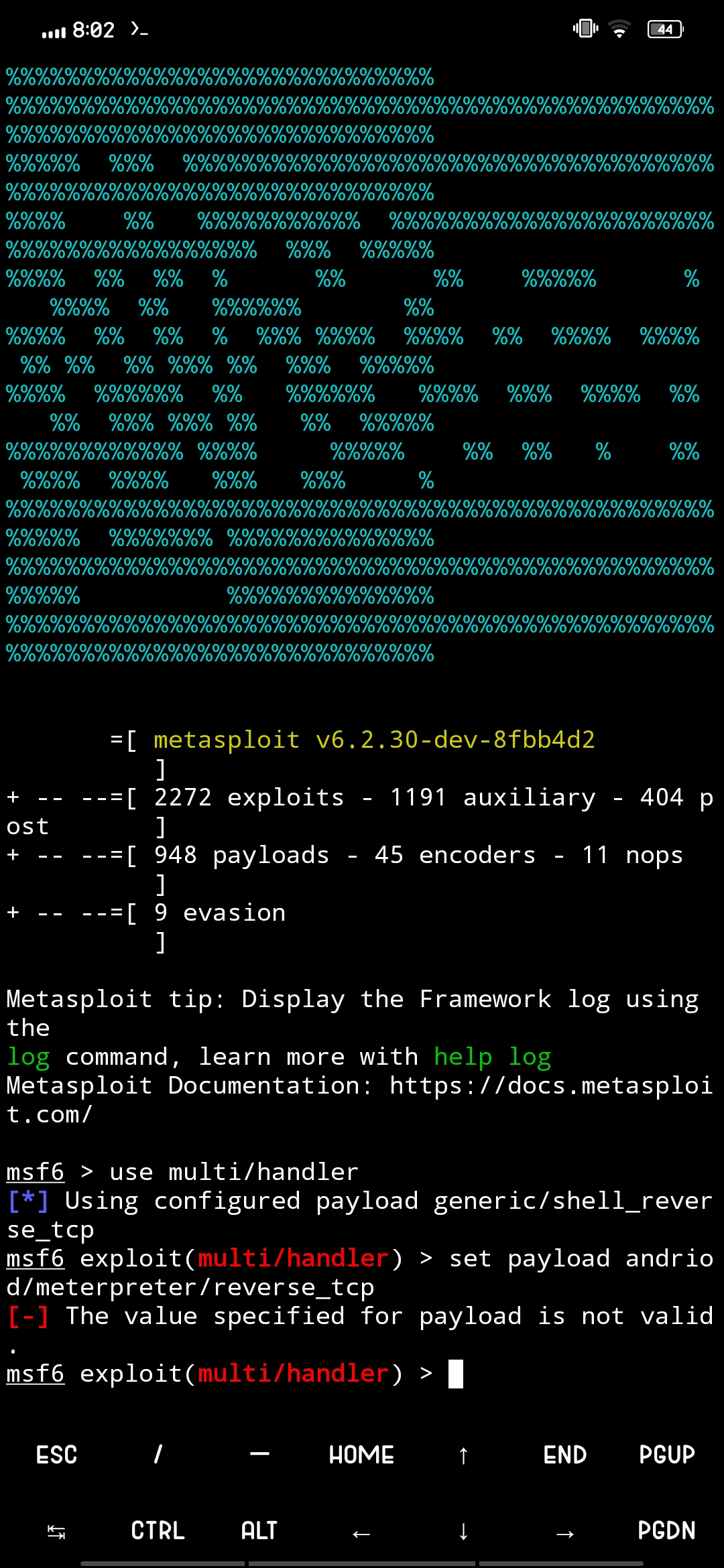 invalid payload: android/meterpreter/reverse_tcp · Issue #13808 · rapid7/metasploit-framework ...