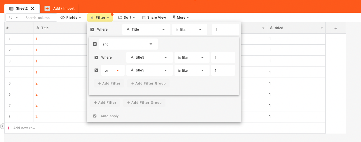 Group filter- incorrect operation · Issue #2679 · nocodb/nocodb · GitHub