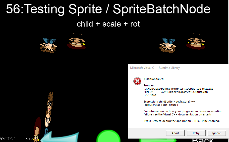cpp test: Node - Sprite: Is crashing on windows · Issue #457 ...