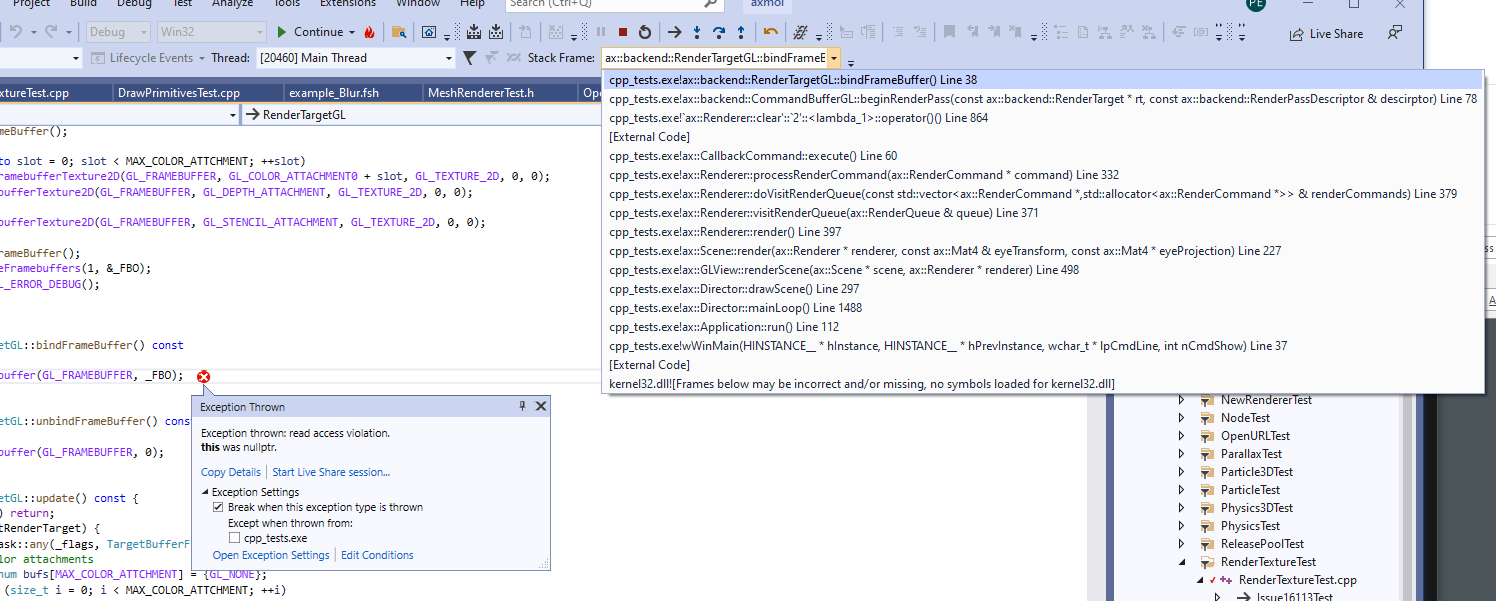 It will crash when two sets of RenderTextures are used at the same time · Issue #956 ...