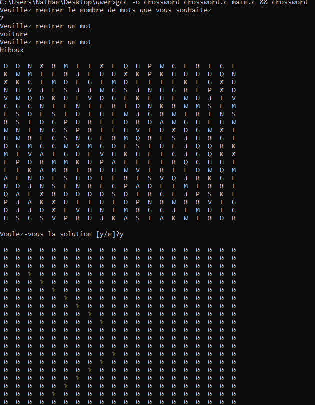GitHub - nmbock/Crossword: A crossword generator made in C language