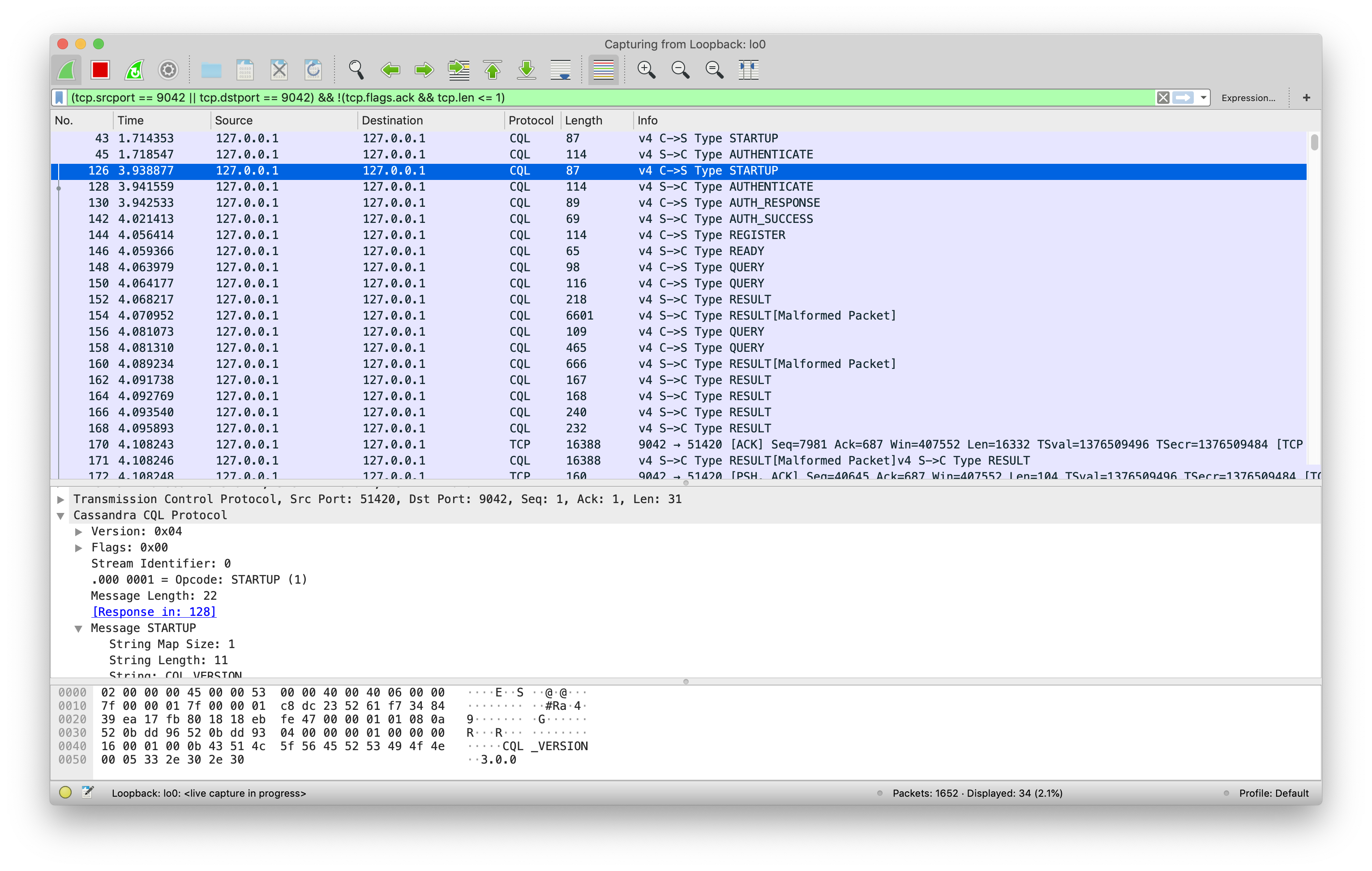 Wireshark with Cassandra · GitHub