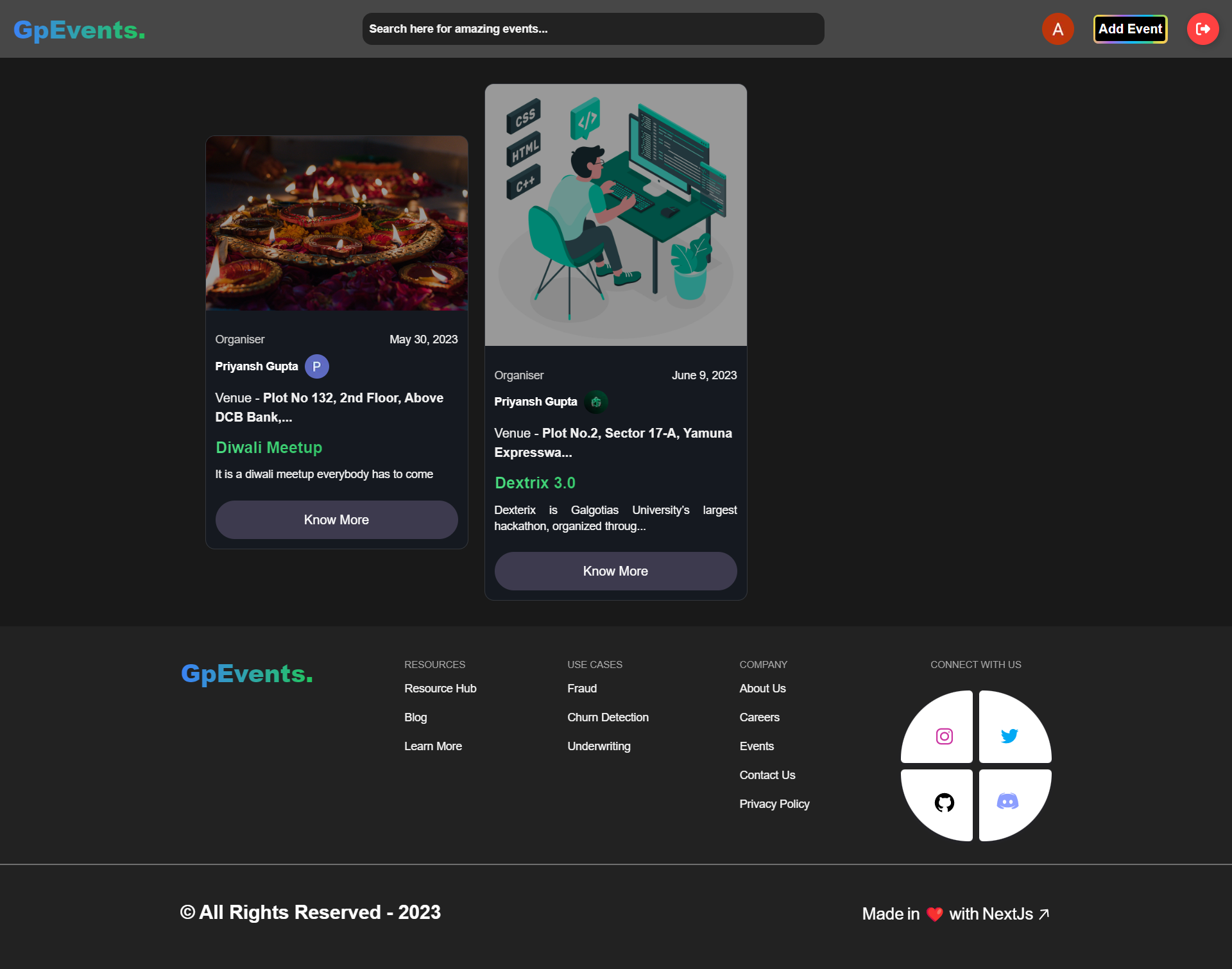 GitHub - PriyanshGupta2002/gp-event-manager: An event manager application which helps you find ...