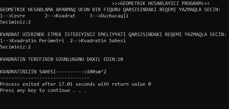 GitHub - DeebWep/geomathcpp: 11)Daxil Edilən simvola əsasən düzbucaqlinin , kvadratin , dairənin ...