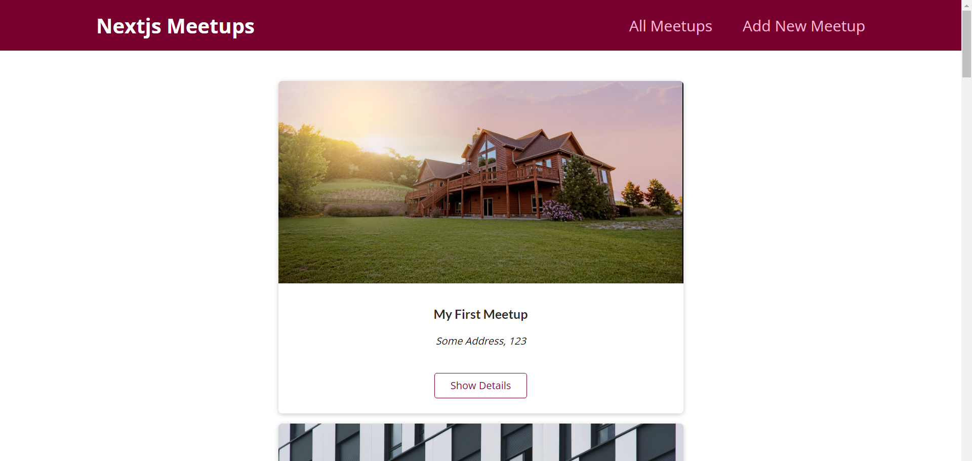 GitHub - Am4nn/Meetups----Nextjs: Website with frontend and backend using Nextjs for storing meetups