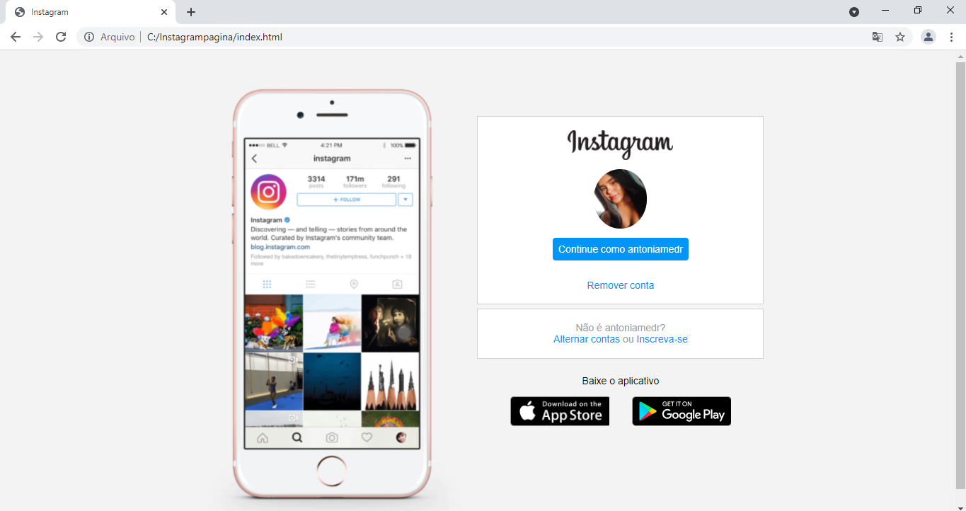 GitHub - antoniaalves0/instagram-dio: Recriando a página inicial do Instagram