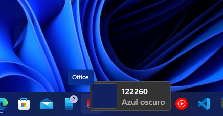 the color picker banner appears behind the taskbar in windows 11 ...