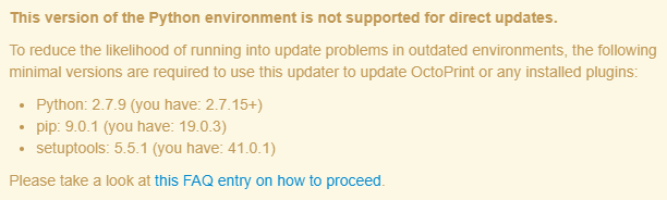 Environment versions too high (?) · Issue #3130 · OctoPrint/OctoPrint · GitHub