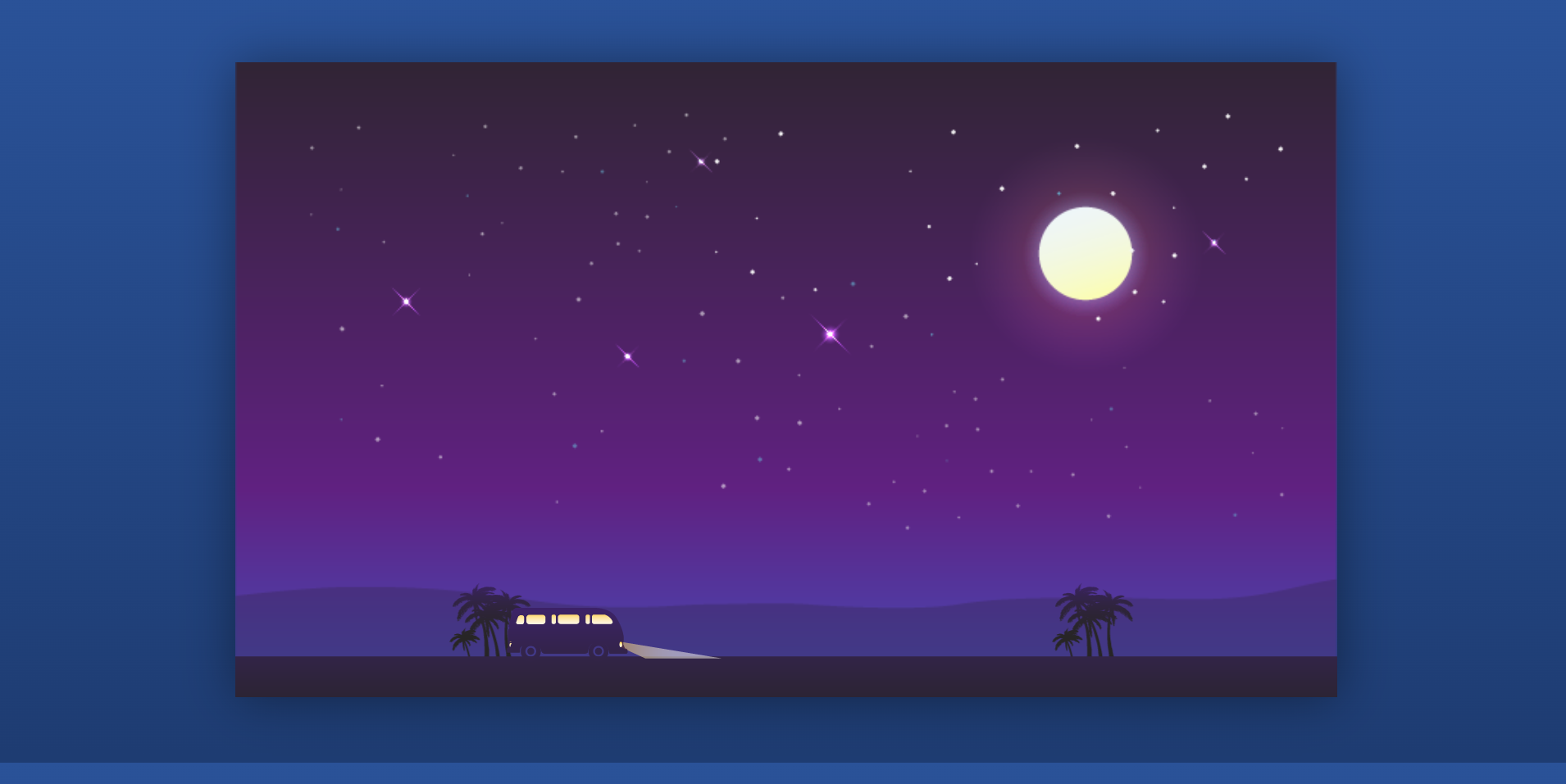 GitHub - RobertPatru/Car-Driving-Through-Night-Animation