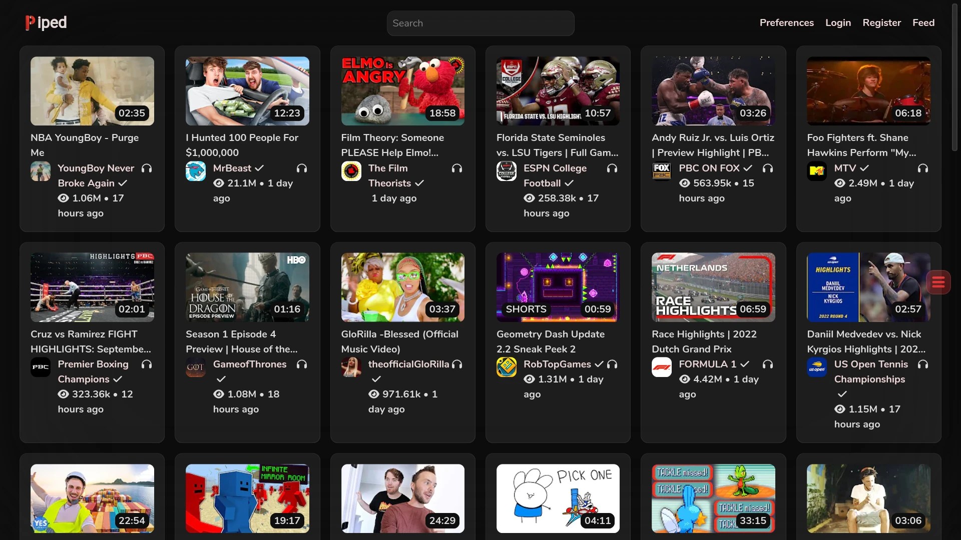 Redesign - EFY · Issue #1391 · TeamPiped/Piped · GitHub