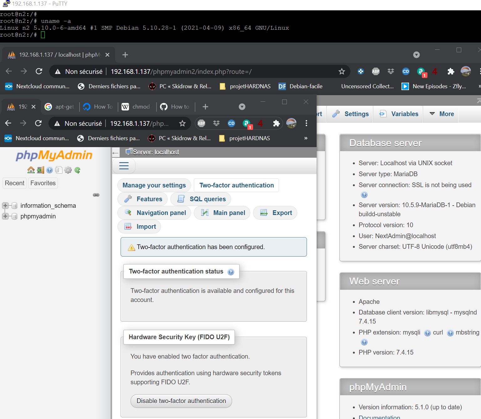 Version : Debian Bullseye-RC1 and 5.0.4deb2 - 2FA missing composer · Issue #16890 · phpmyadmin ...