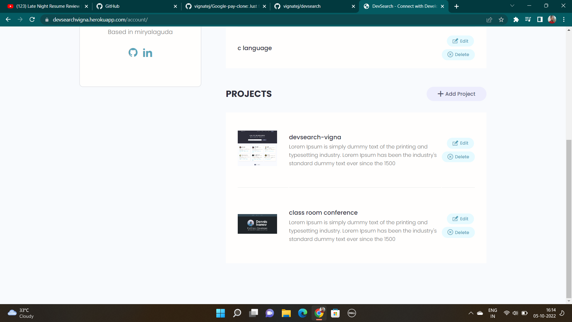 GitHub - vignatej/devsearch