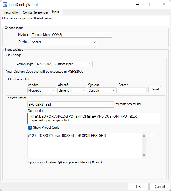 MSFS2020 Using the Custom Input Code Box - MobiFlight/MobiFlight ...
