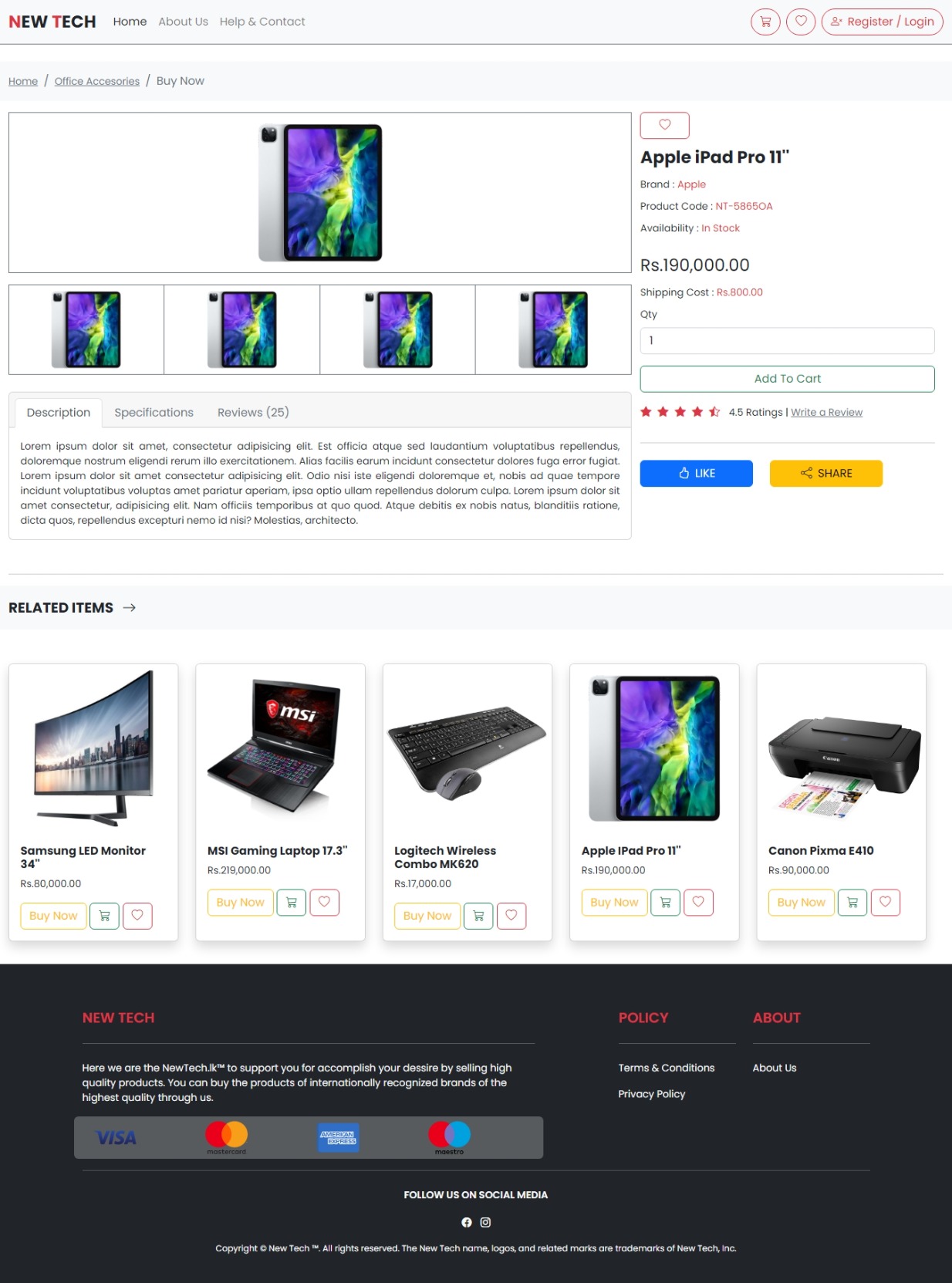 GitHub - KSRanasinghe/newtech: A template for a web application made for a company that sells ...