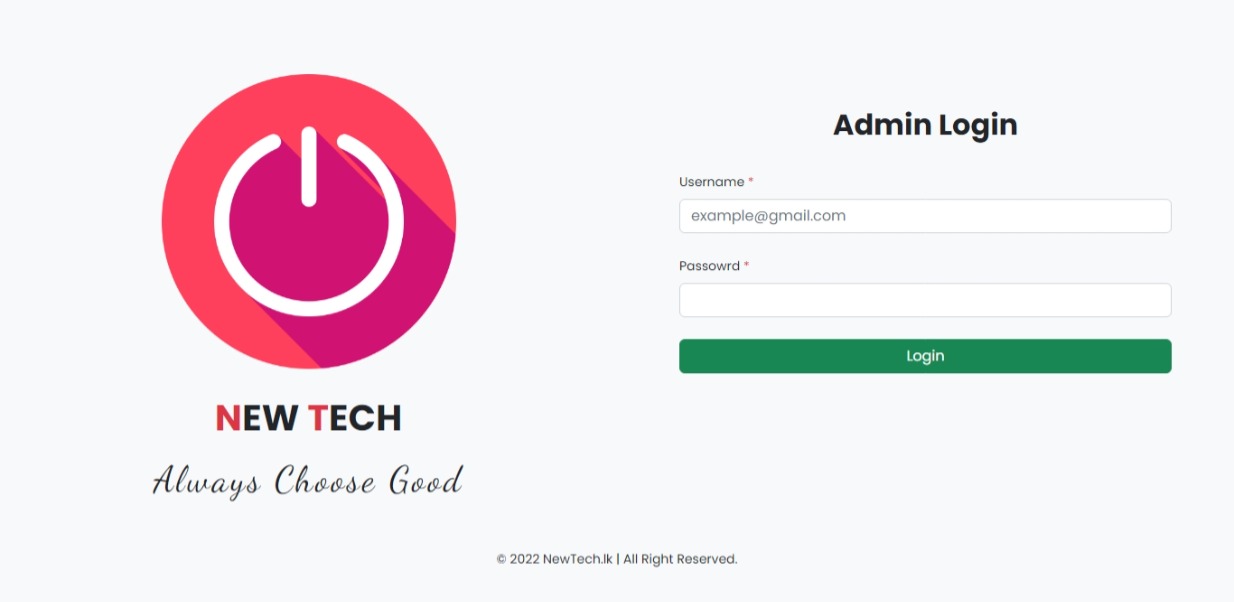 GitHub - KSRanasinghe/newtech: A template for a web application made for a company that sells ...
