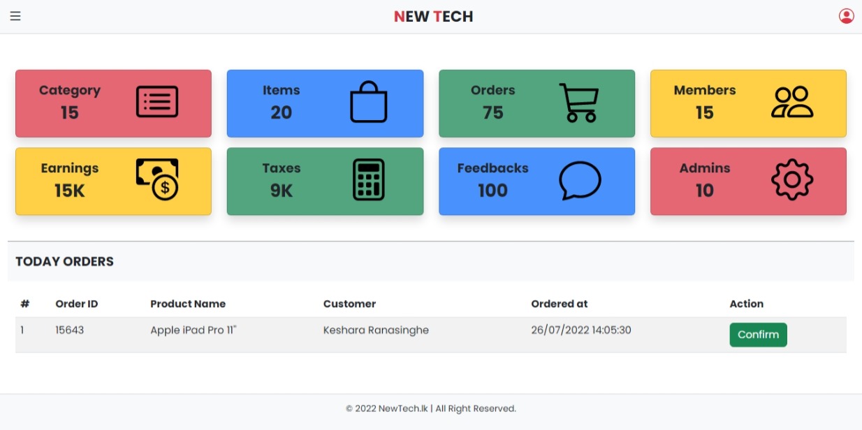 GitHub - KSRanasinghe/newtech: A template for a web application made for a company that sells ...