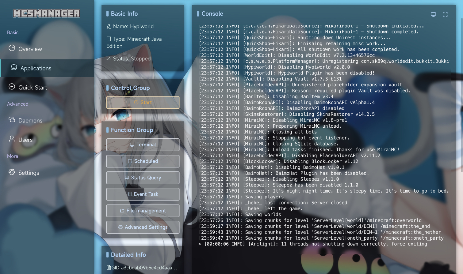 [BUG] 成功检测到实例关闭但是没有自动重启 · Issue #932 · MCSManager/MCSManager · GitHub