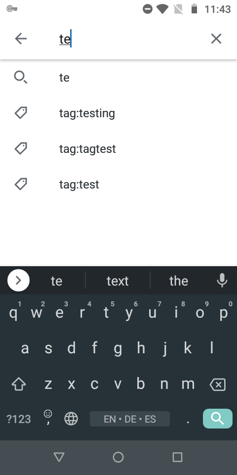 Search: Tag searches are not autocompleted when using the "tag:" syntax ...