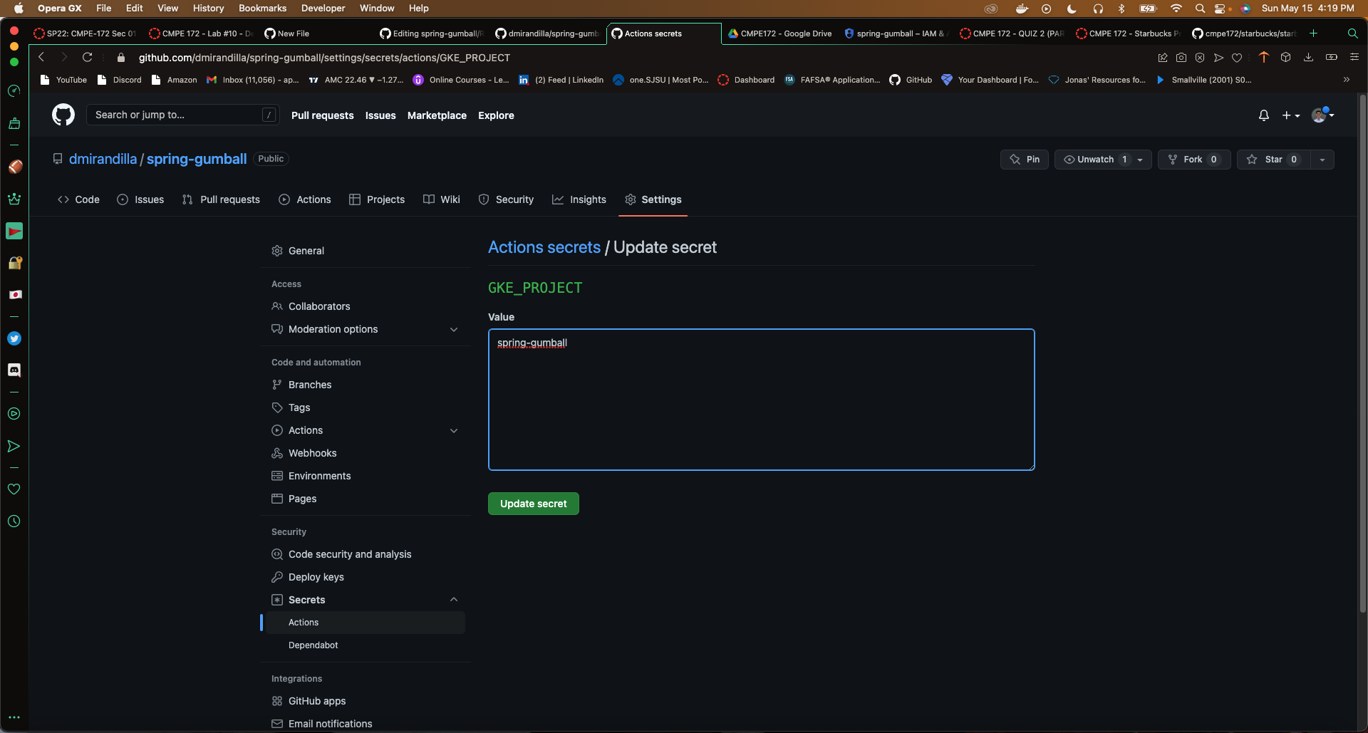 GitHub - dmirandilla/spring-gumball