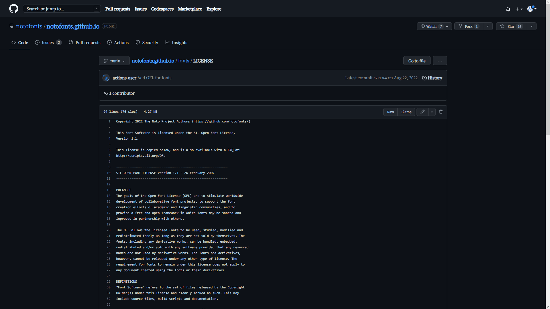Please notify the license clearly · Issue #17 · notofonts/notofonts.github.io · GitHub