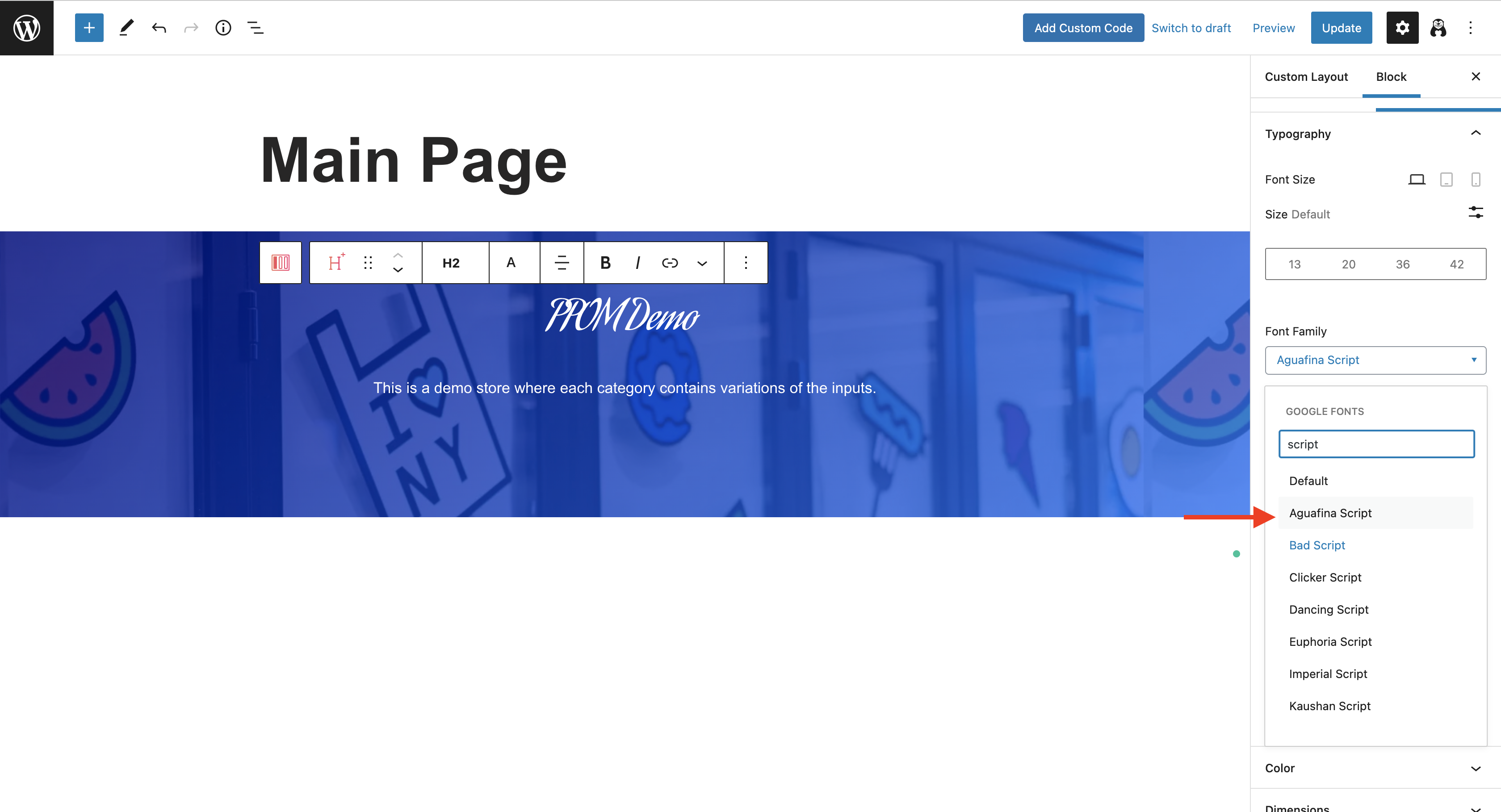 Font preview in Advanced Heading · Issue #1488 · Codeinwp/otter-blocks · GitHub