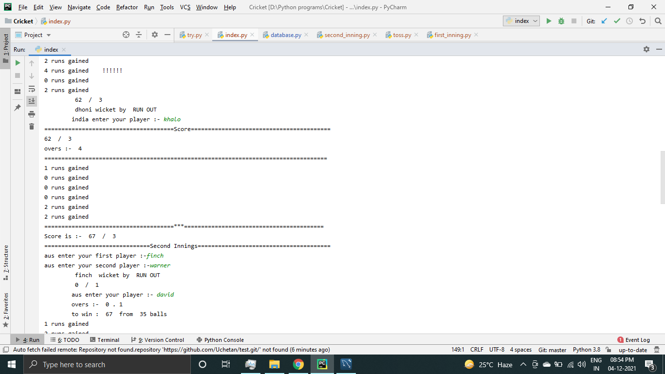 GitHub - Uchetan/Cricket