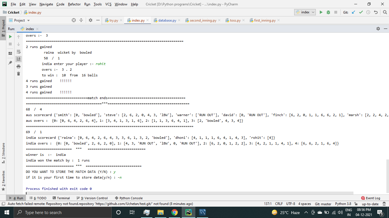 GitHub - Uchetan/Cricket