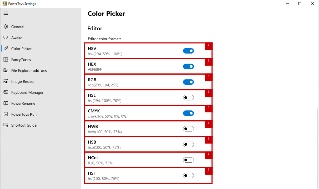 [Screen Readers - Power Toys - Color Picker]: The Name property of an ...
