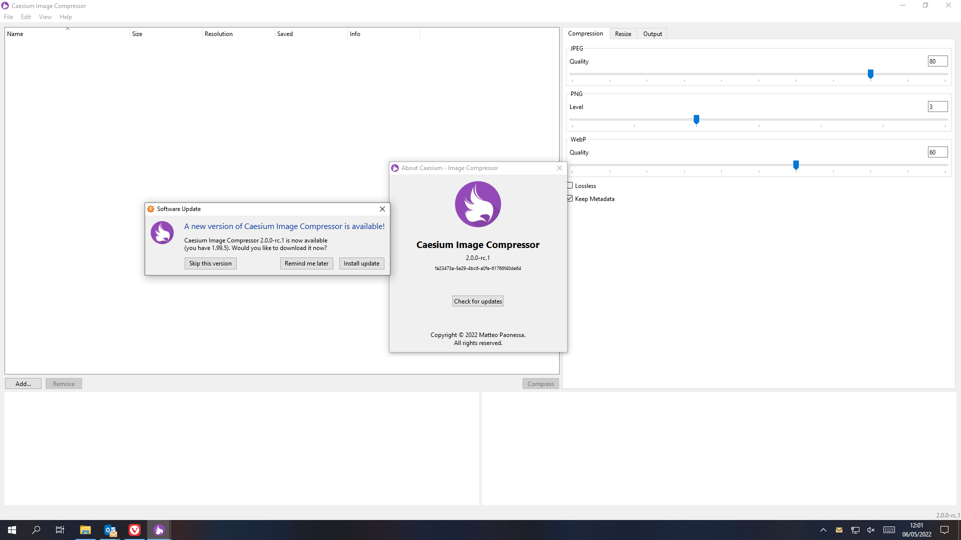 [Win v2.0.0-rc.1] error file version when check update · Issue #115 · Lymphatus/caesium-image ...