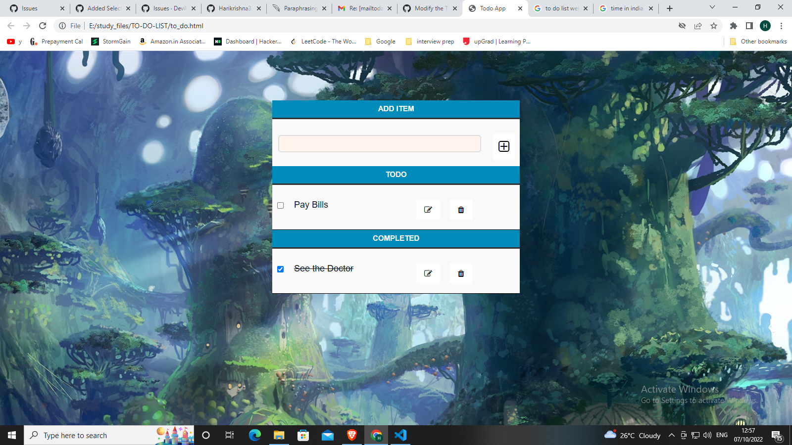 Modify the TO-Do section and make it more attractive · Issue #3 · Soumyajit2825/TO-DO-LIST · GitHub
