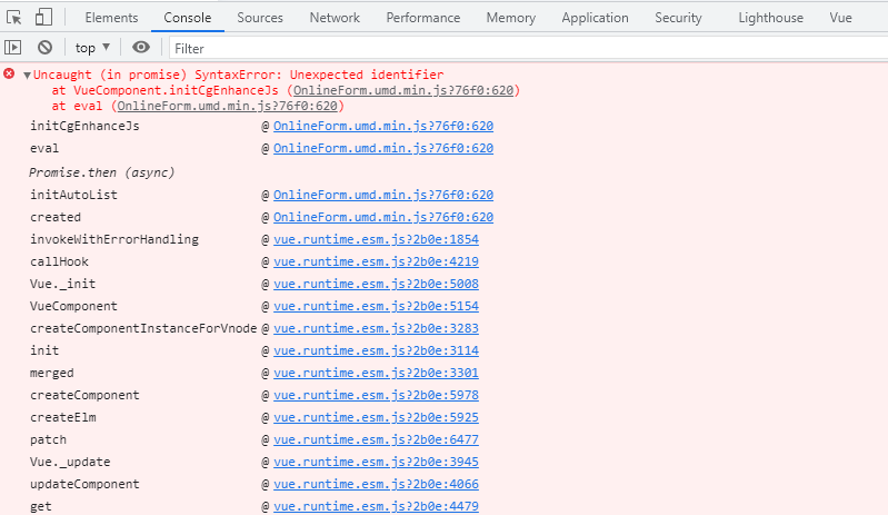 Js增强，添加函数页面查询报错：Uncaught (in promise) SyntaxError: Unexpected identifier · Issue #3021 ...