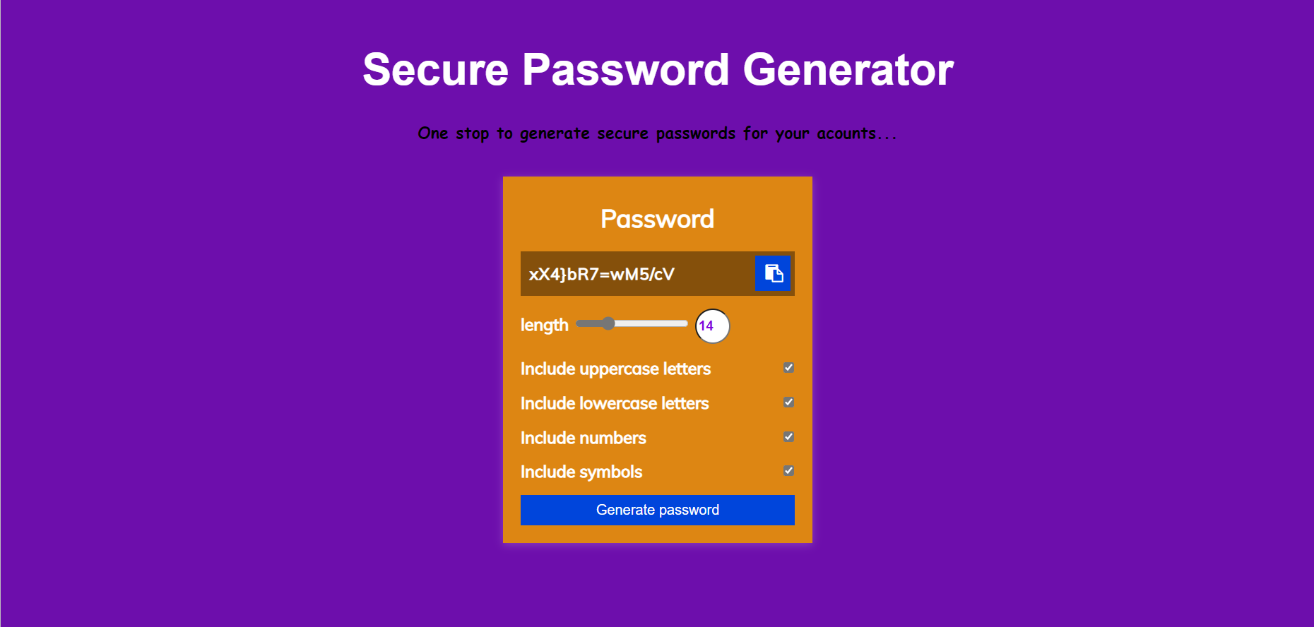 GitHub - chakradharsrinivas/SecurePasswordGenerator