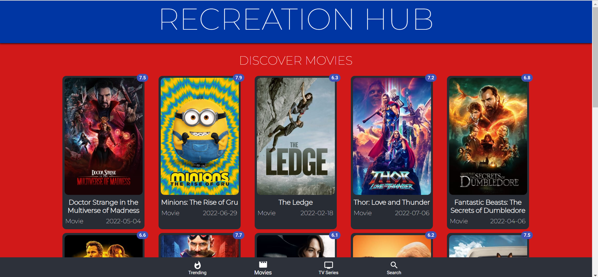 GitHub - chakradharsrinivas/Recreation-Hub