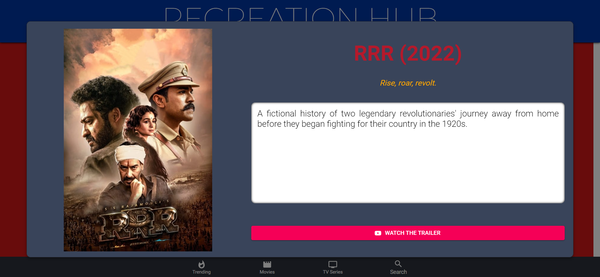 GitHub - chakradharsrinivas/Recreation-Hub