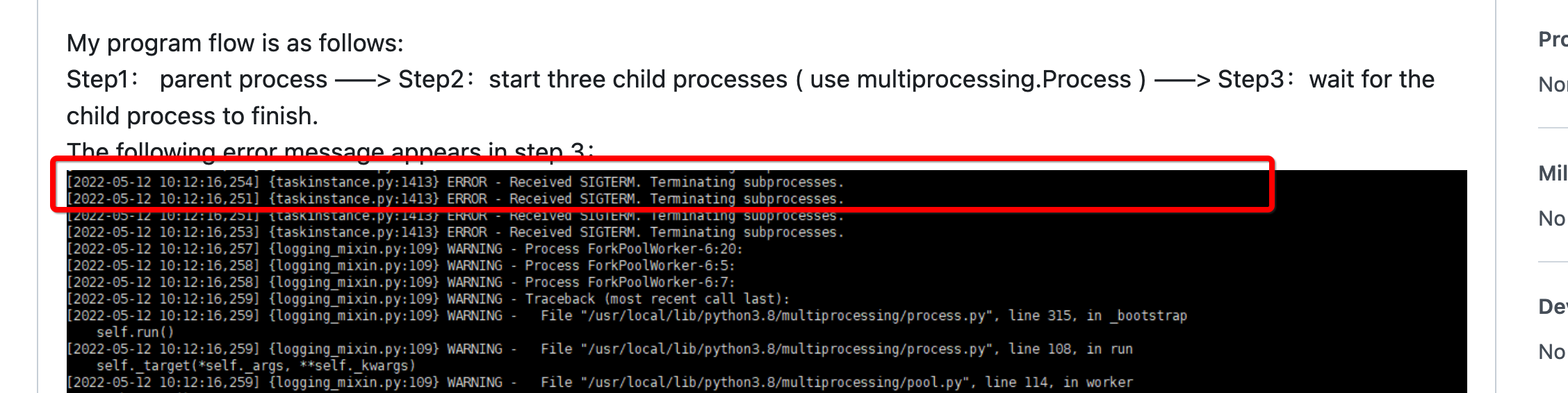 Received SIGTERM. Terminating subprocesses · apache airflow · Discussion #23806 · GitHub