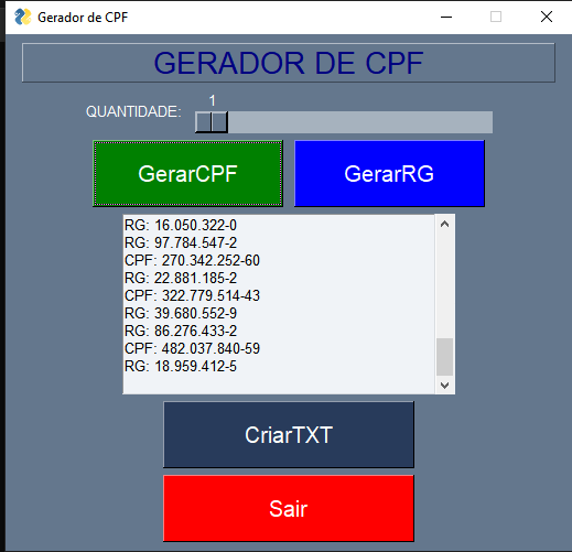 GitHub - silveriogabriel/Gerador_De_Documentos_Python: Gerador de CPF e ...