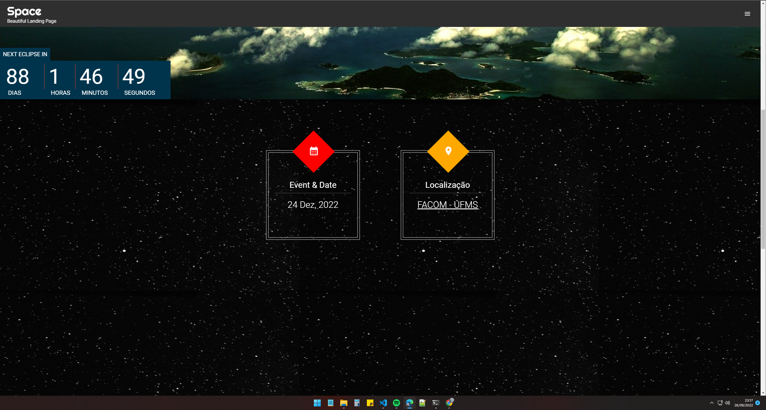 GitHub - davidgamaserrate1/lading-page-universe