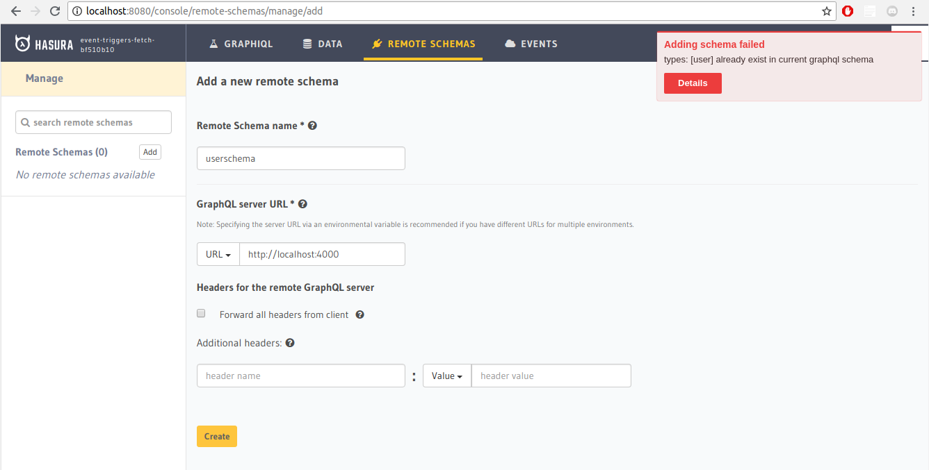 give hints on remote schema type conflicts · Issue #1805 · hasura/graphql-engine · GitHub