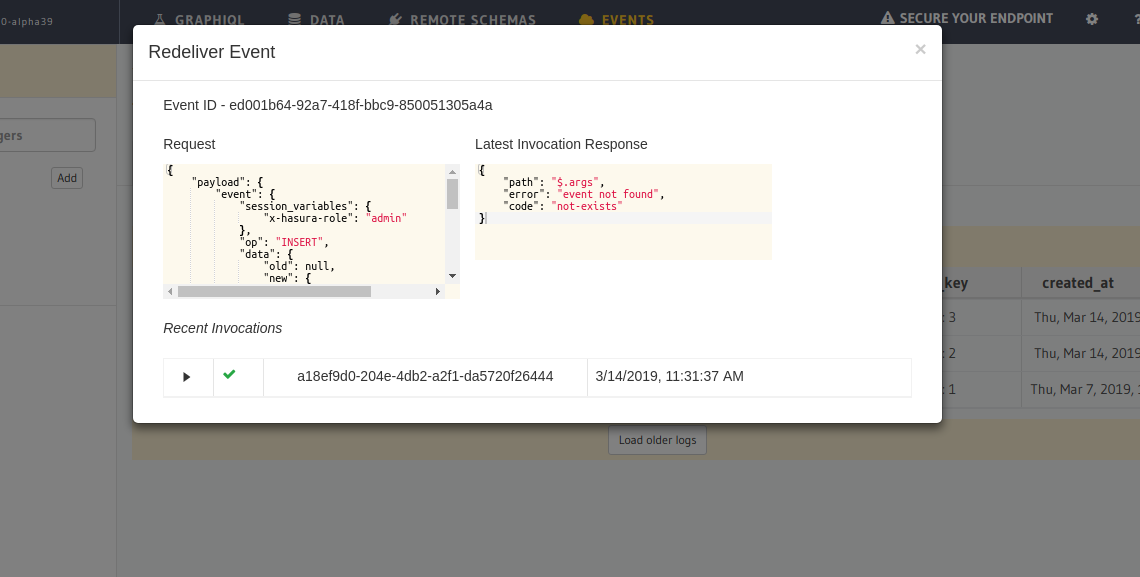 Console Triggers · Issue 1687 · Hasura Graphql Engine · Github