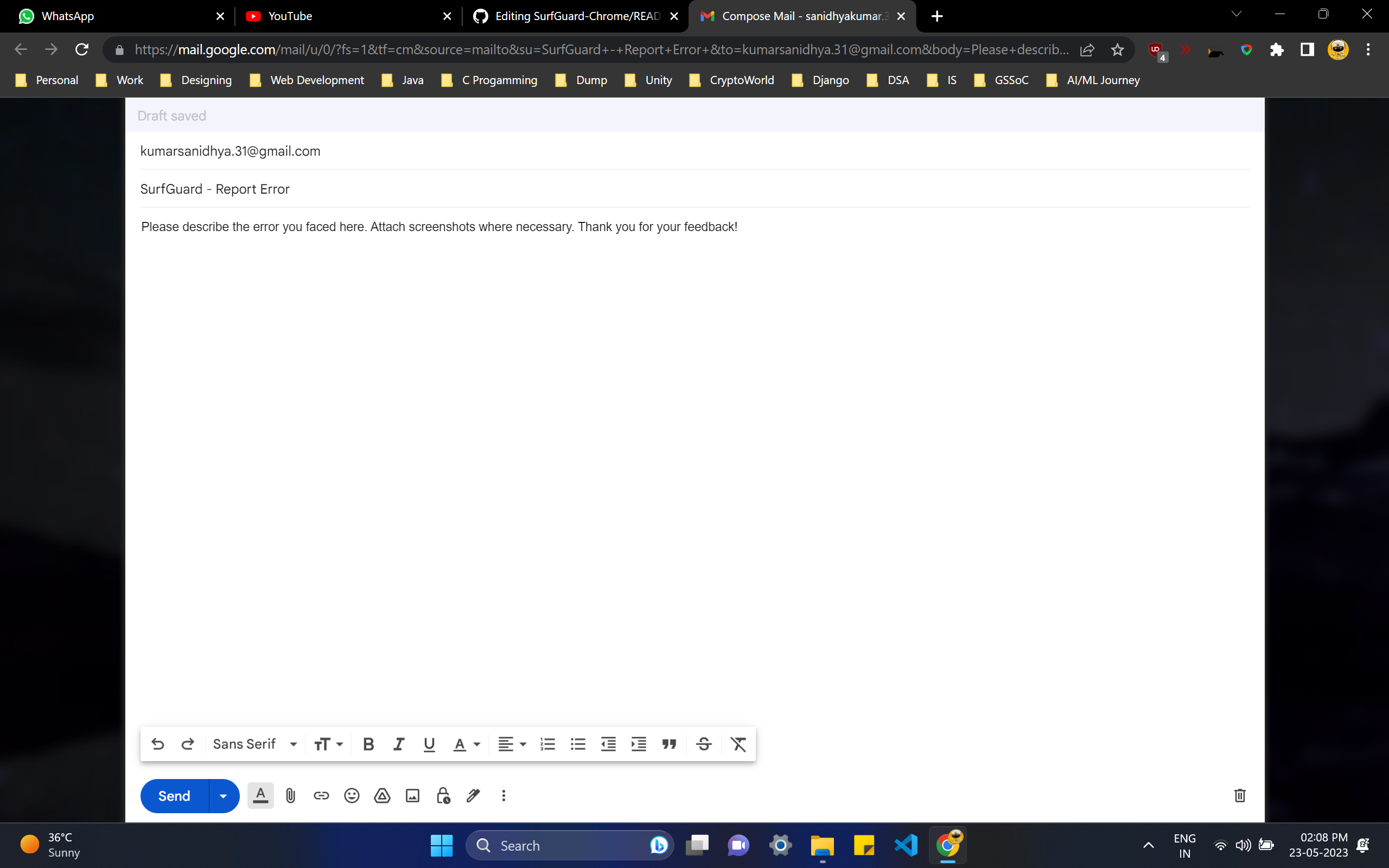 GitHub - notsanidhyak/SurfGuard-Chrome: A browser extension which ...