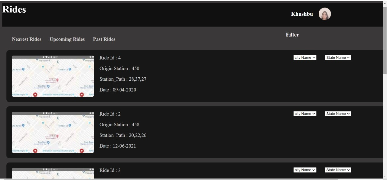 GitHub - khushbunakhat/Rides-App